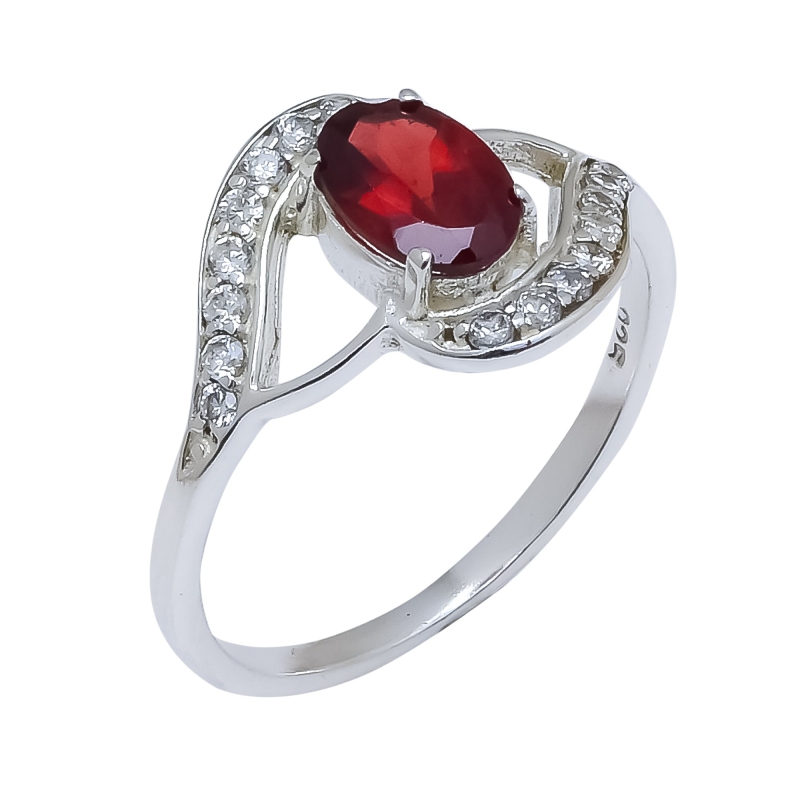 Buy Red Topaz Natural Gemstone 925 Sterling Silver Ring For Her SR-186 ...